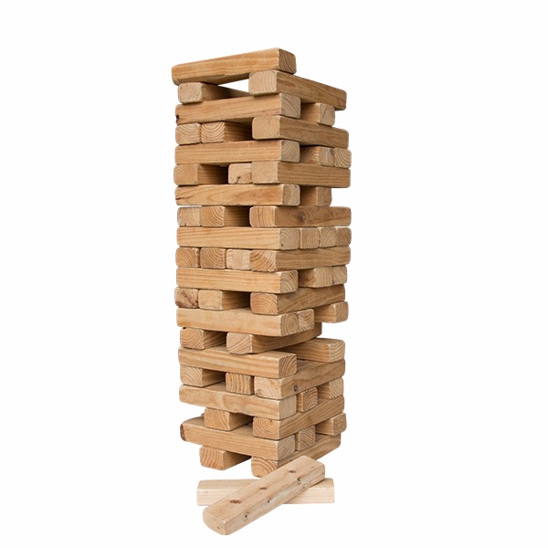 Mega jenga spel huren - Jumping Almere